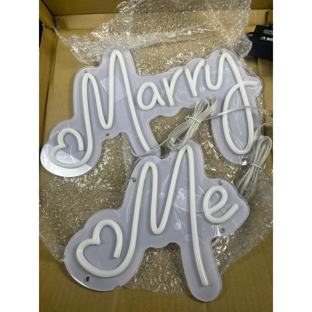 KAEGORT | Party Supplies | Kaegort Marry Me Neon Sign Warm White Led ...